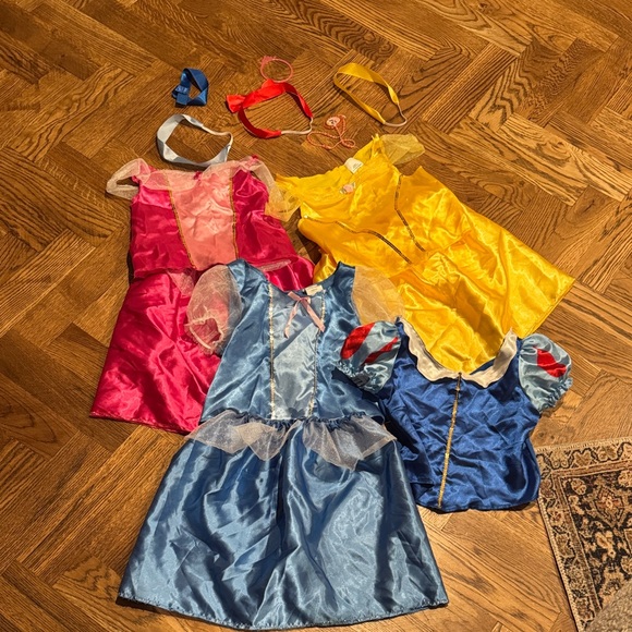 Disney | Costumes | Disney Princess Costume Collection Blue Pink Yellow ...